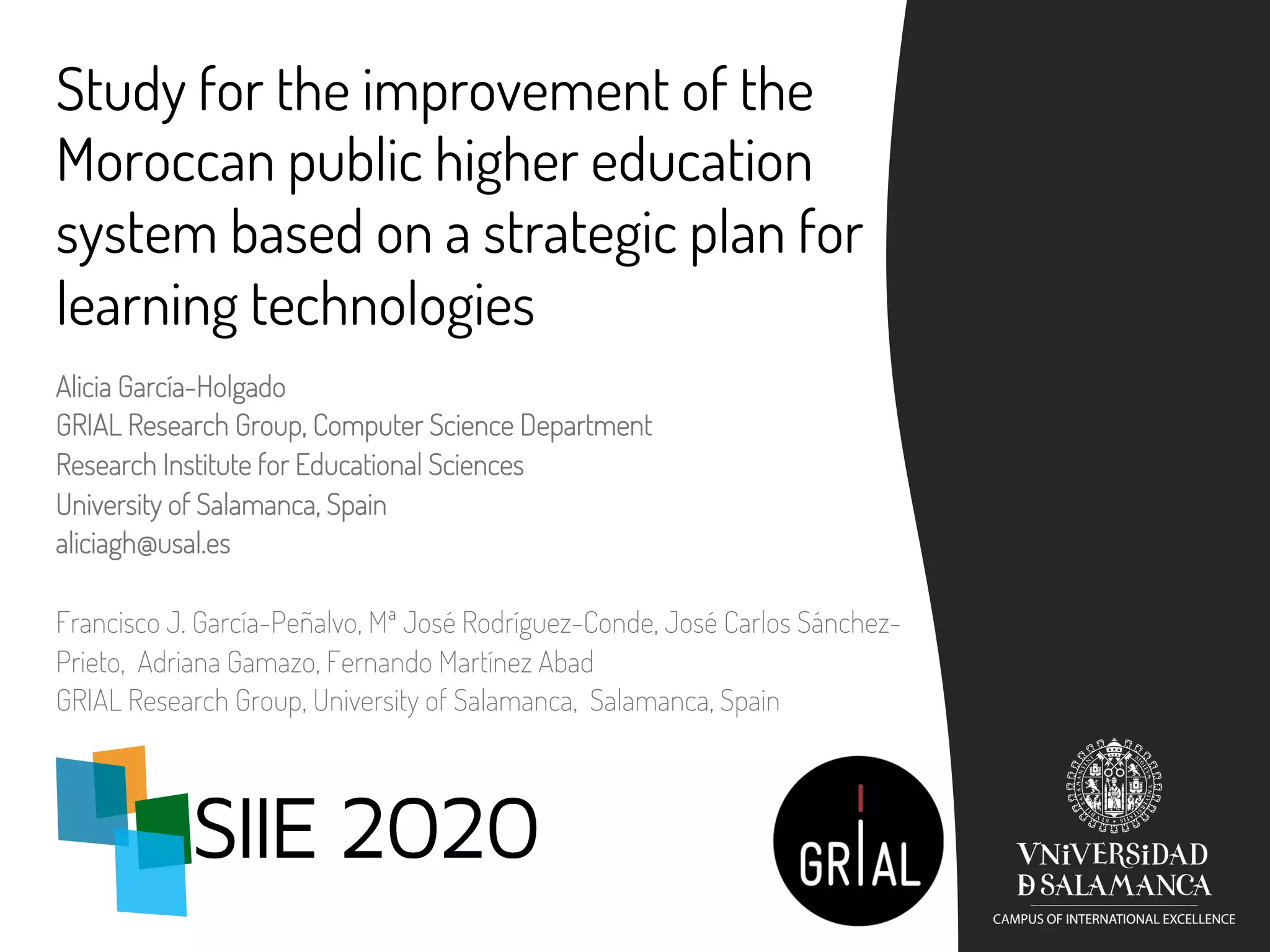 Study for the improvement of the Moroccan public higher education ...