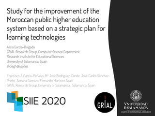 Study for the improvement of the Moroccan public higher education ...