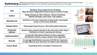 SkinRing: Ring-shaped Device Enabling Wear Direction-Independent Gesture Input on Side of Finger ...