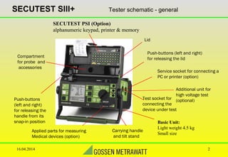 GMC SECUTEST SIII+ Safety Tester | PPT | Technology & Computing