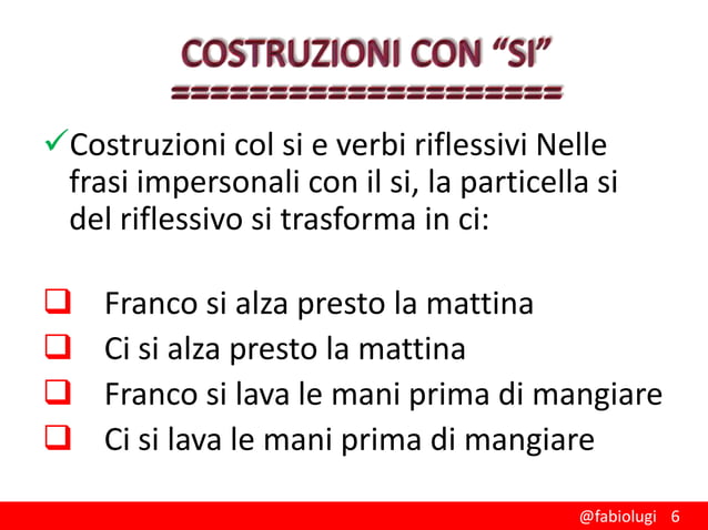 Si impersonale e passivante | PPTX
