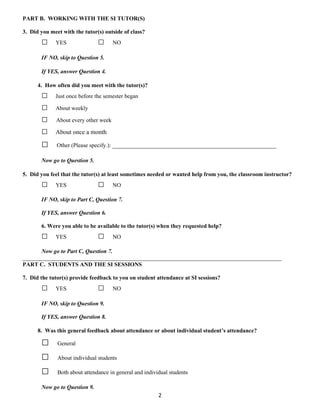 Si+instructors+end of-term+survey+4-28-11 | PDF