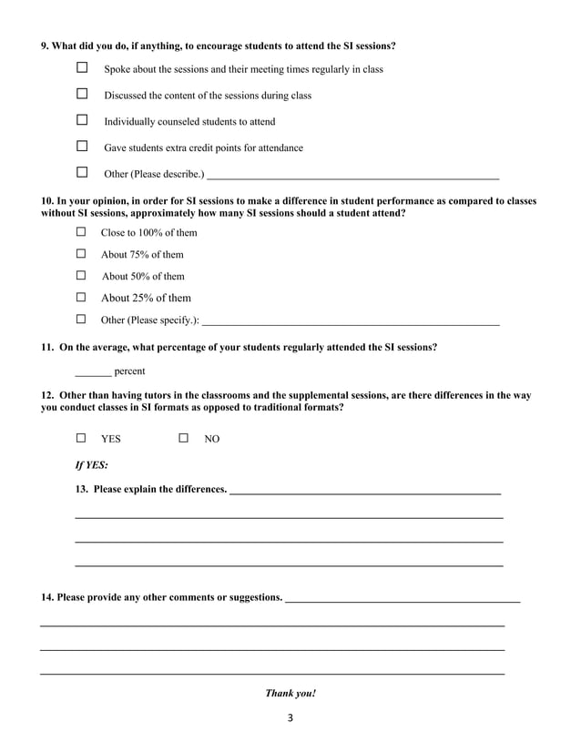 Si+instructors+end of-term+survey+4-28-11 | PDF