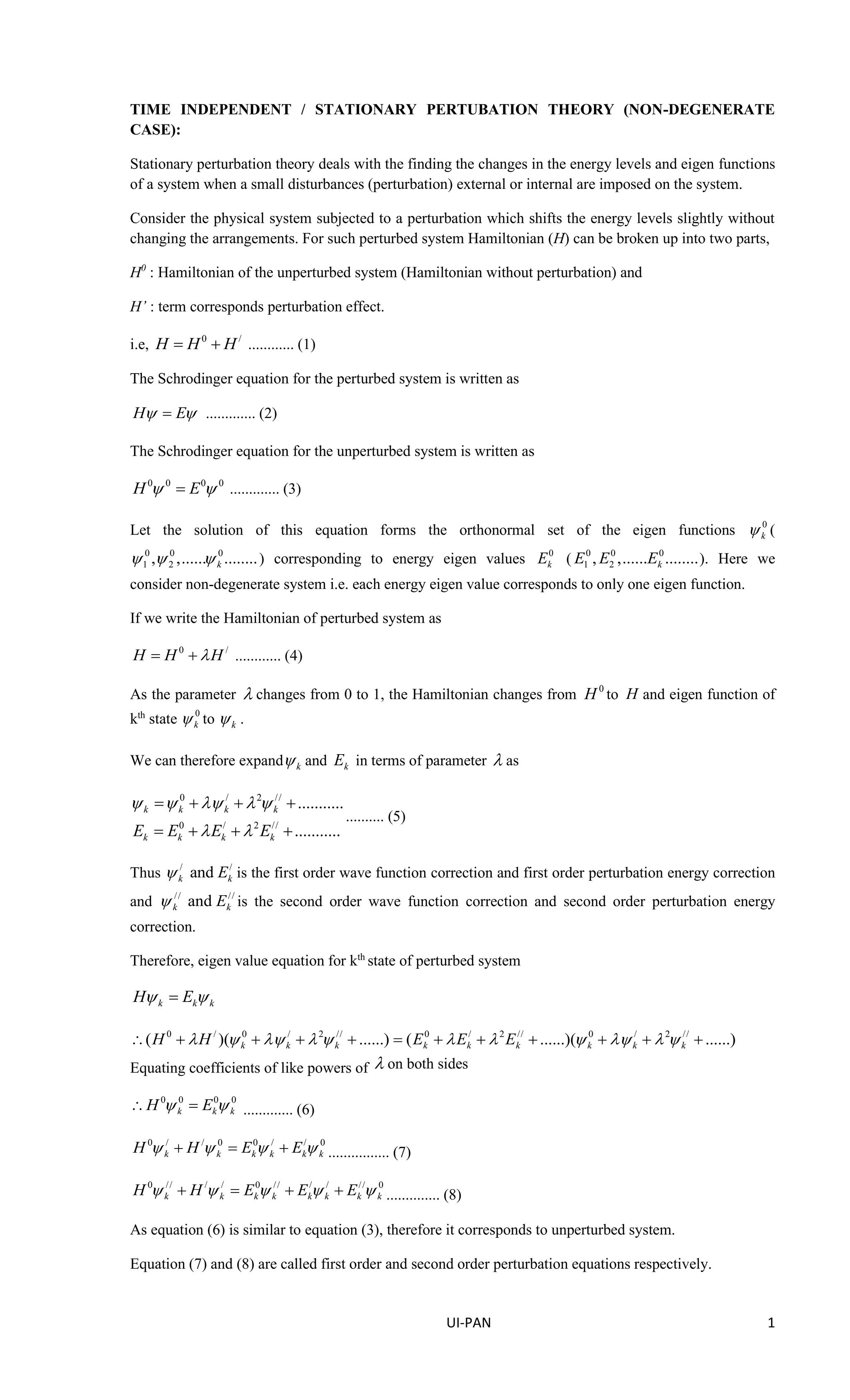 M.Sc. SII UI Quantum Mechanics | PDF