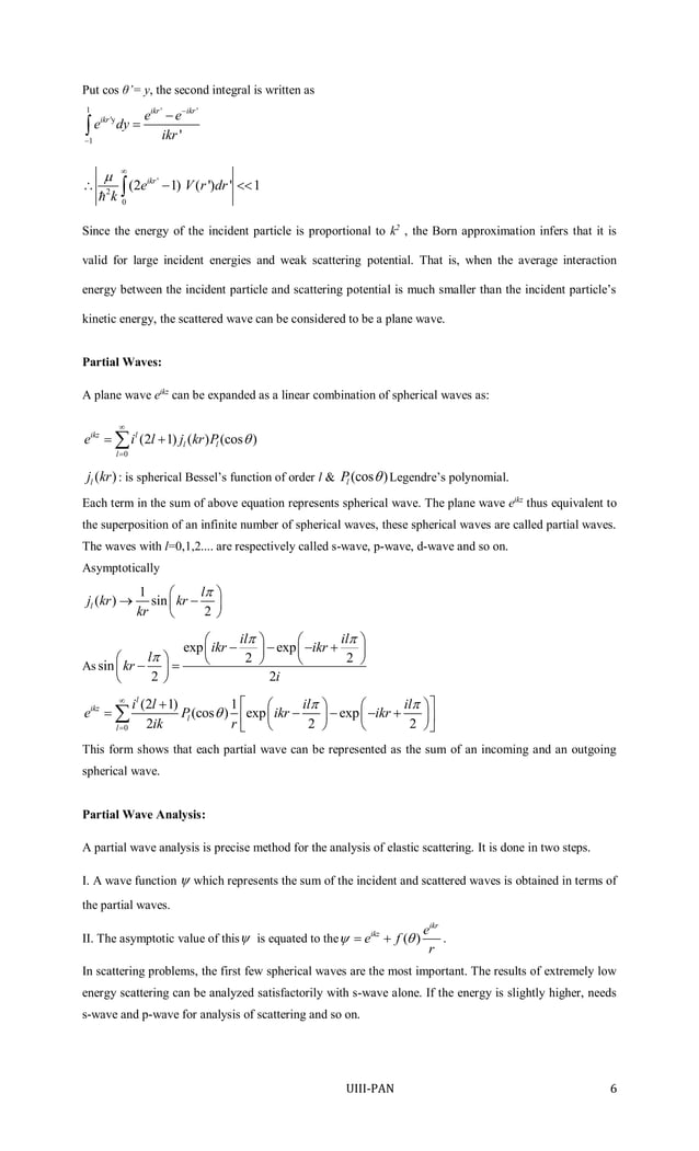 M.Sc. Phy SII UIII Quantum Mechanics | PDF