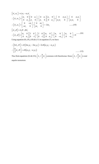 M.Sc. Phy SII UV Quantum Mechanics | PDF
