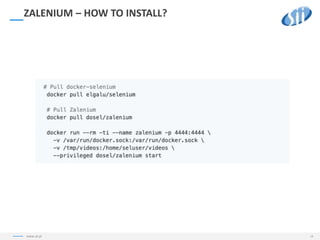 Zalenium - Czyli lepszy Selenium Grid | PPT