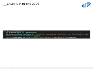 Zalenium - Czyli lepszy Selenium Grid | PPT