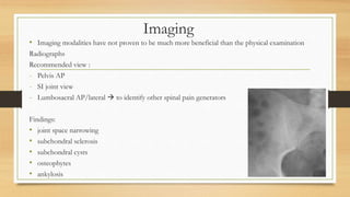 Spine_ Management of Si Joint Dysfunction | PPTX
