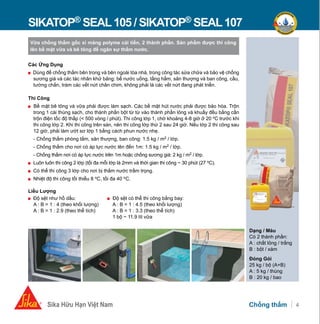 Danh mục sản phẩm Sika | PDF