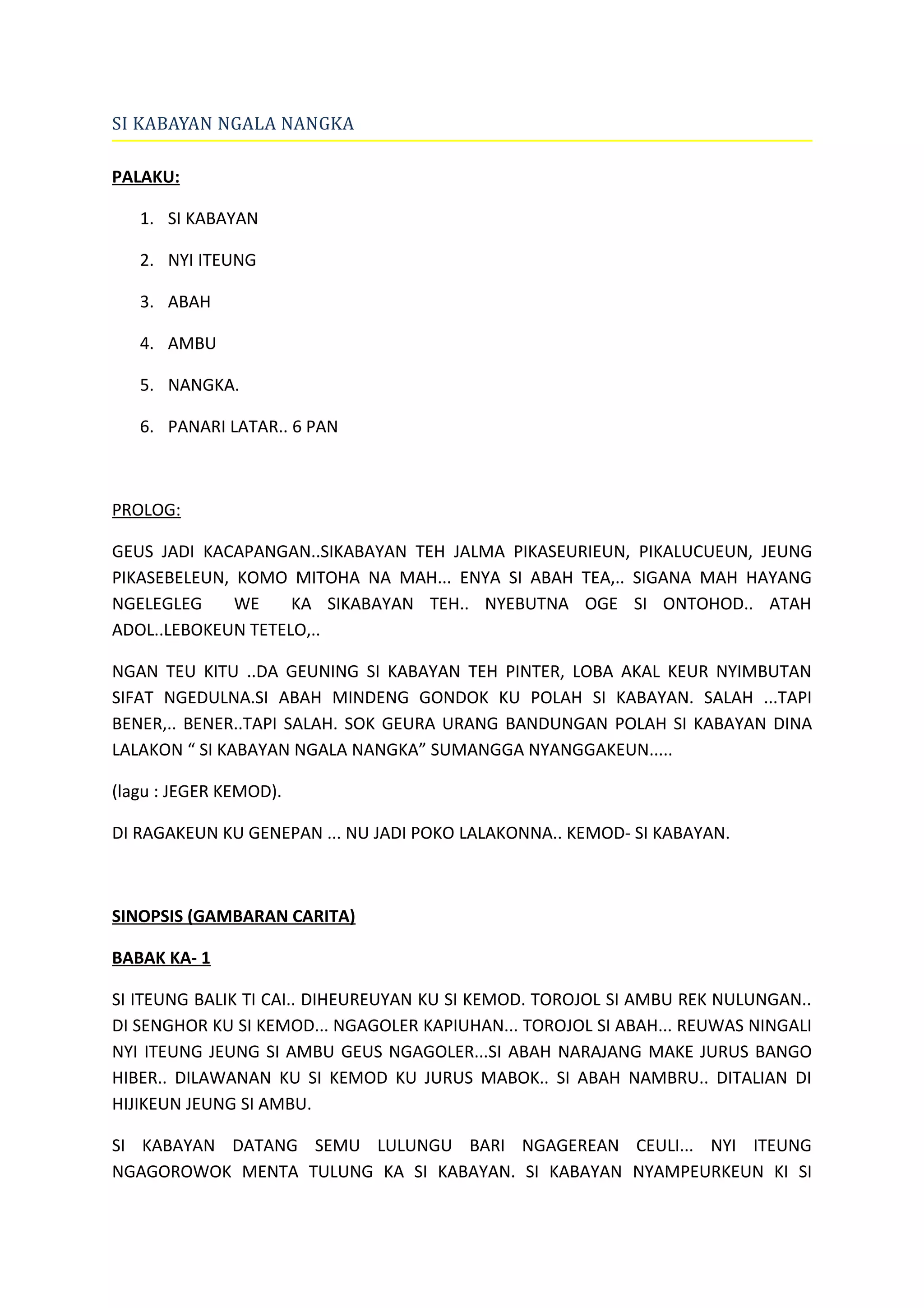 Si kabayan ngala nangk1 | DOC