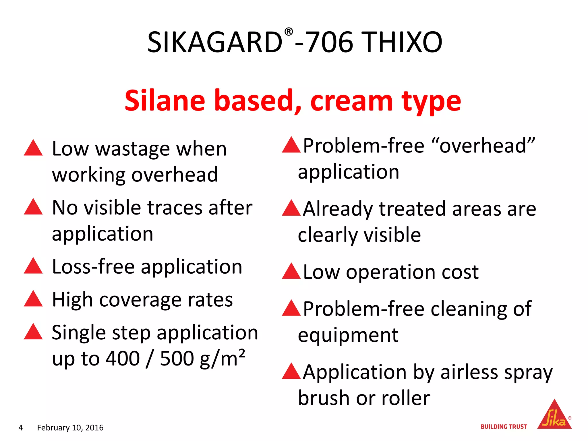 Sikagard 706 Thixo, New Product Showcase | PPTX