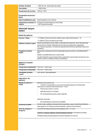 Sika igasol 101 - fisa tehnica | PDF