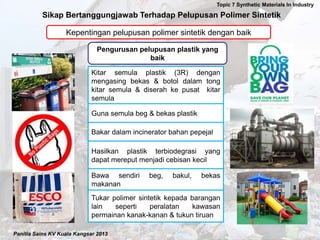 7.3 Sikap Bertanggungjawab Terhadap Pelupusan Polimer Sintetik | PPT