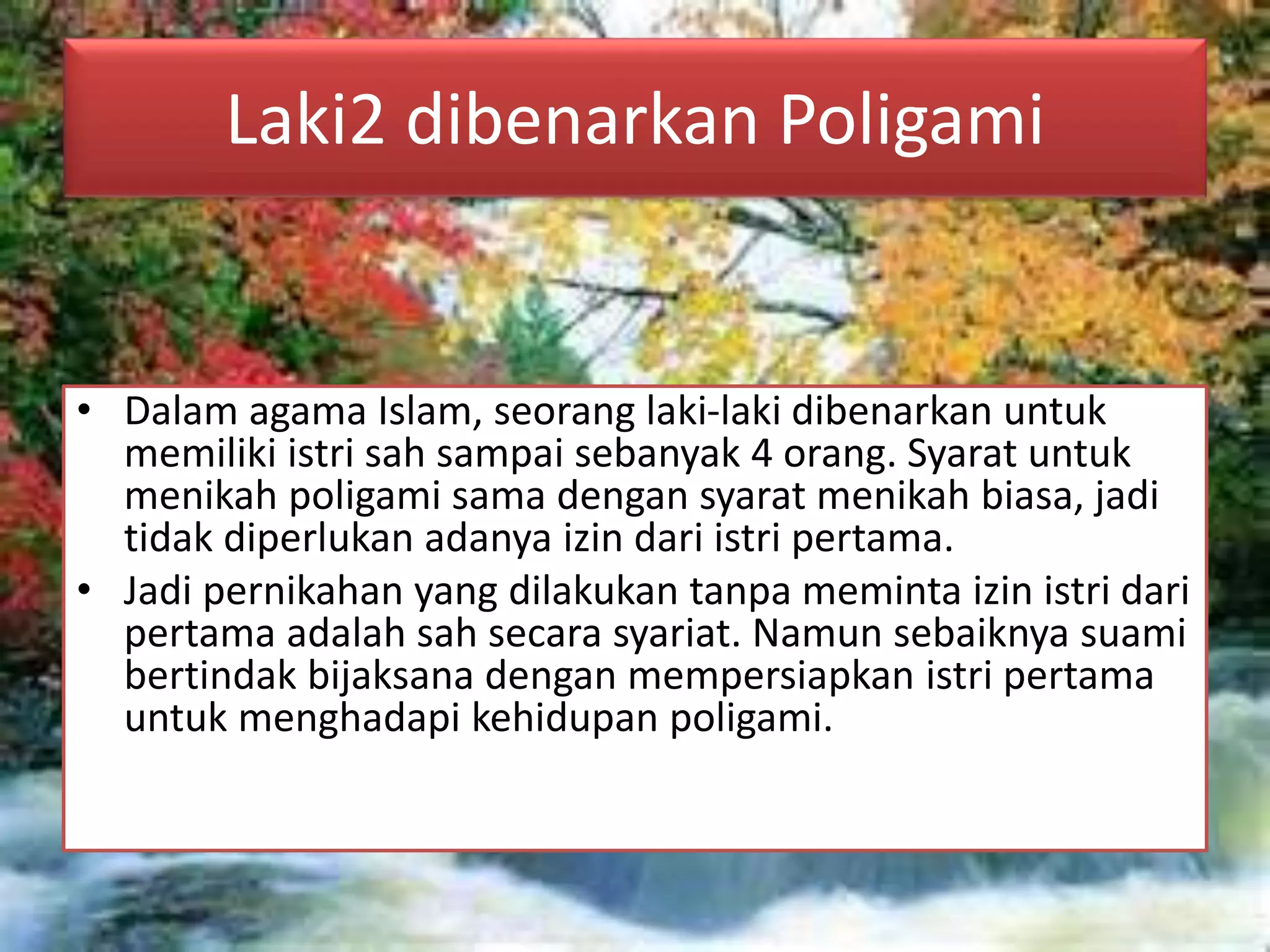 Sikap Istri Yang Suaminya Diam Diam Poligami Pptx