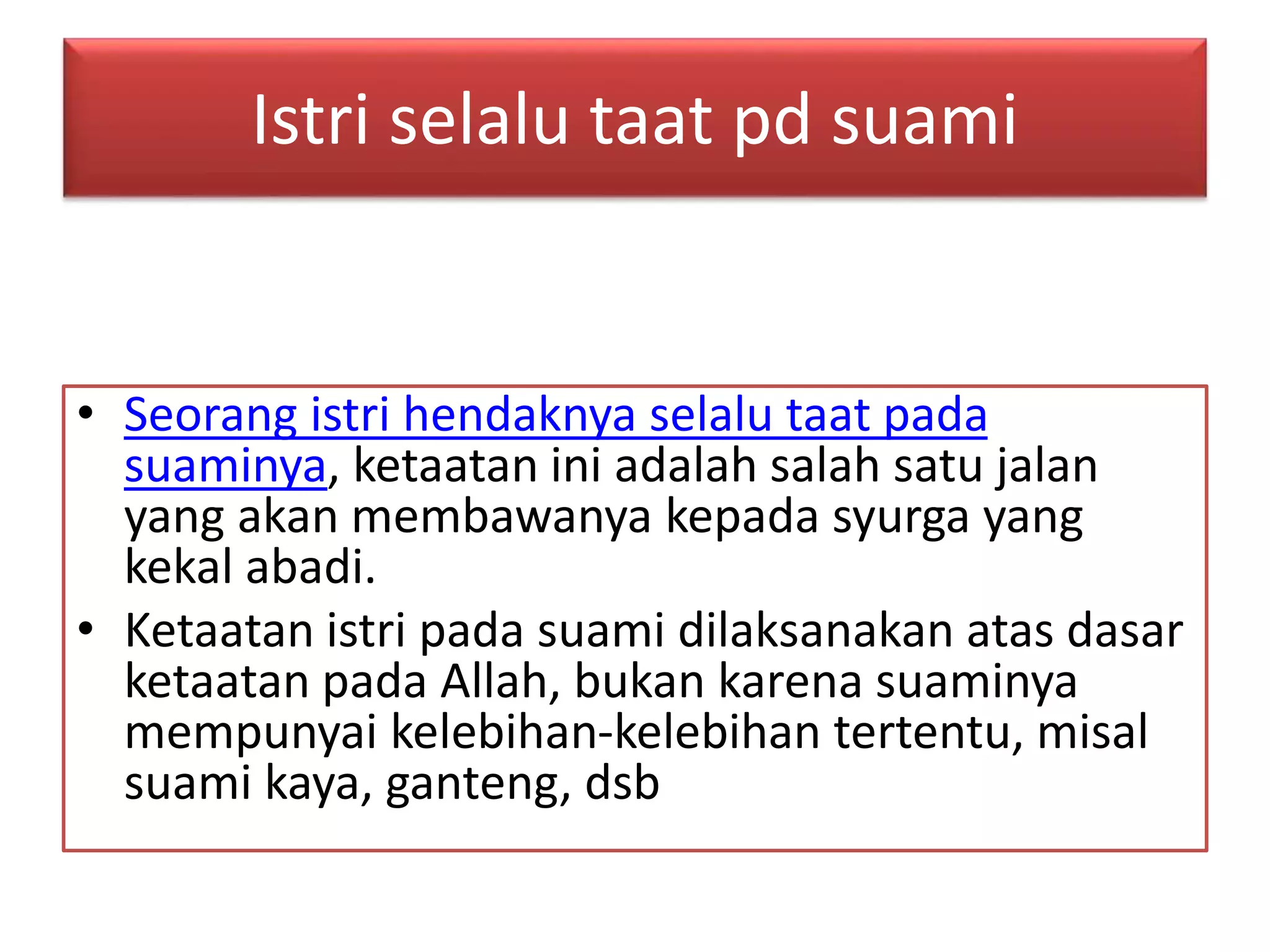 Sikap Istri Yang Suaminya Diam Diam Poligami Pptx