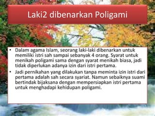 Sikap istri yang suaminya diam diam poligami | PPT