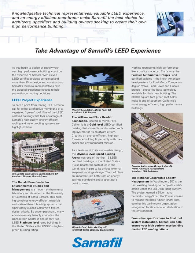Sika Sarnafil Leed | PDF
