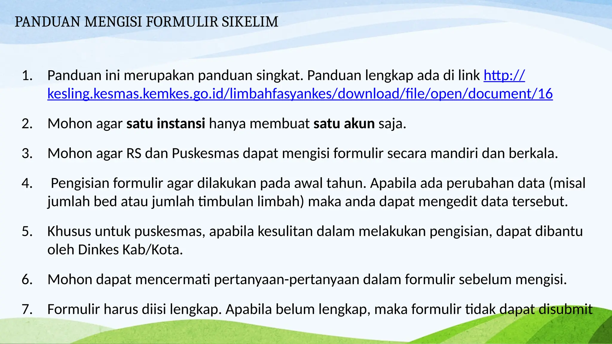 SIKELIM (e-monev Limbah Rumah Sakit).pptx