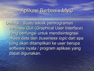 SISFO Keuangan Masjid Berbasis MVC | PPT