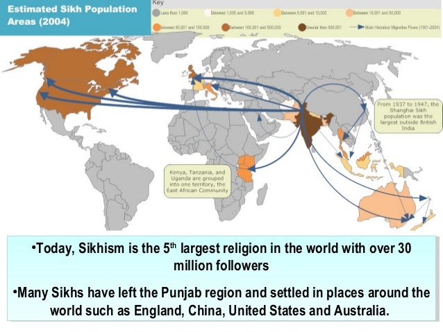 Sikhism Distribution Map