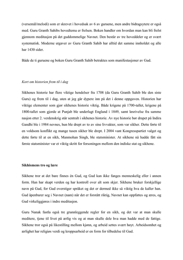 Sikhisme | DOCX