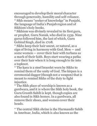 Sikhism ( religion ) | DOCX | Sikhism | Religion & Spirituality
