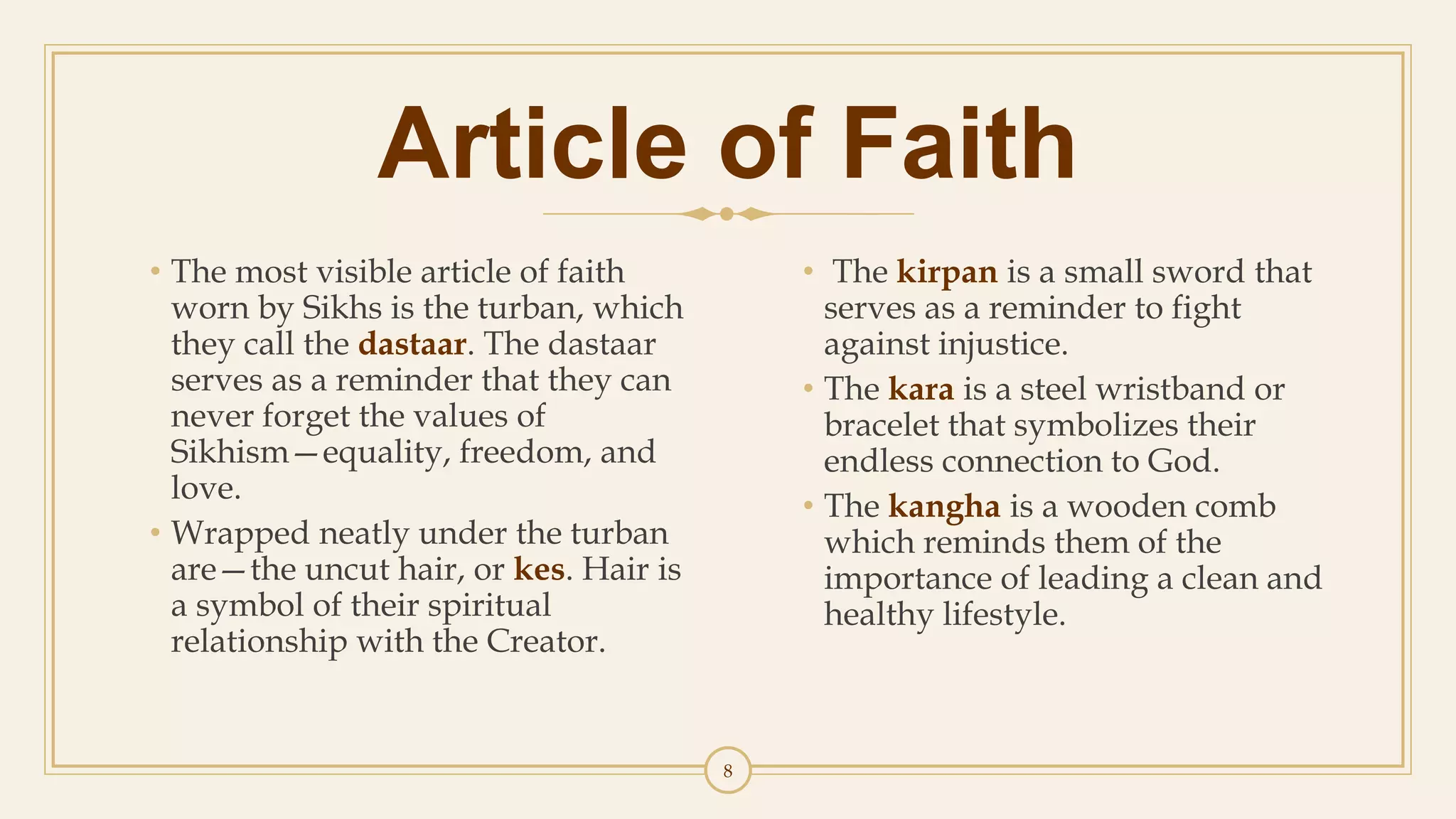 Sikh lifestyle | PPTX