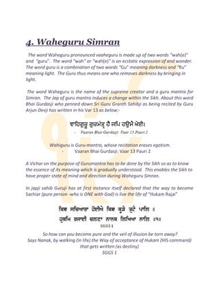 Sikh meditations waheguru simran | PDF | Hinduism | Religion & Spirituality