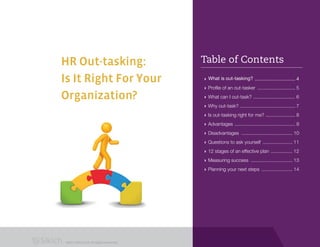 HR Out-tasking: Is It Right For Your Organization? | PPT