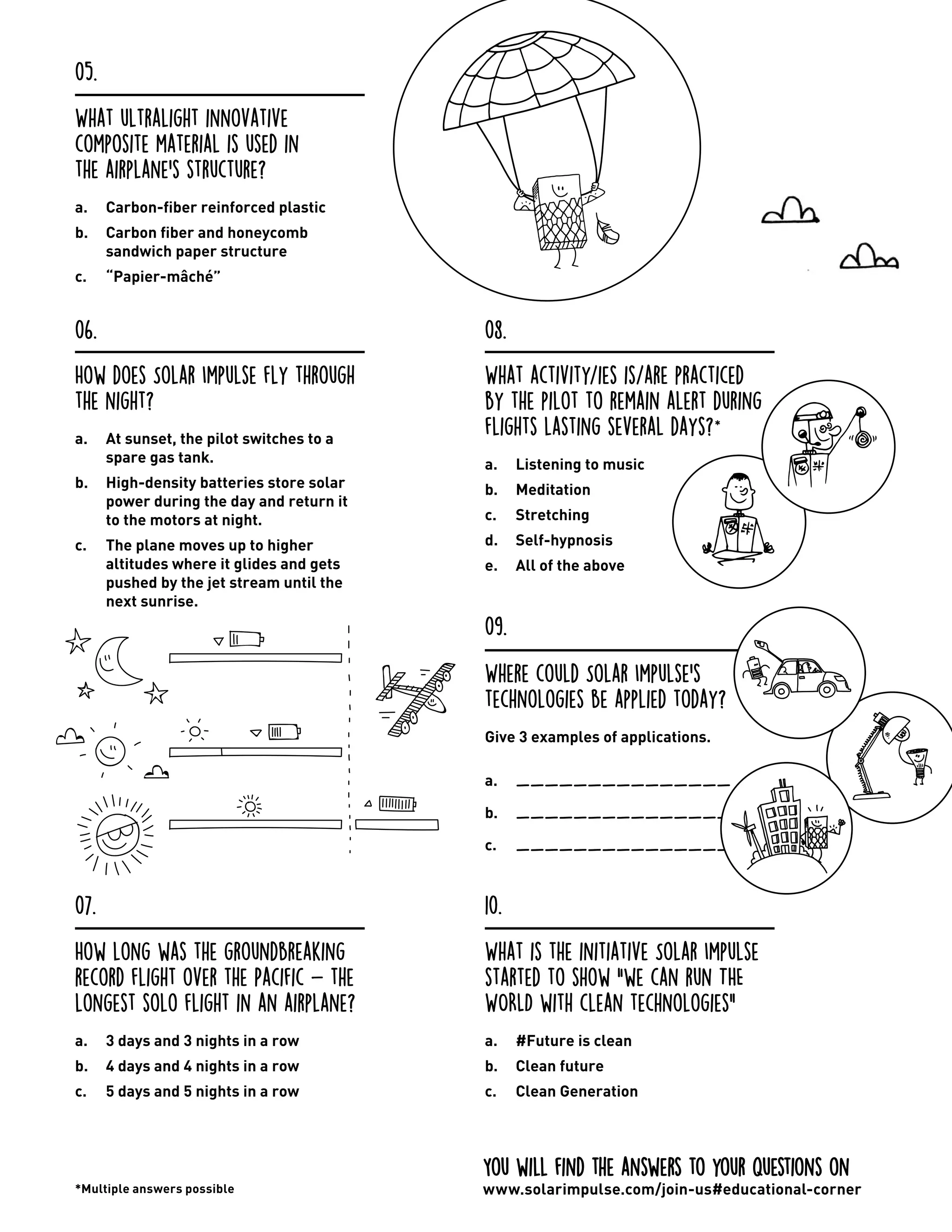 Solar Impulse - Quiz (ENG) | PDF