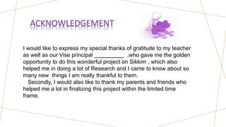 Sikkim Project File (presentation) | PPTX