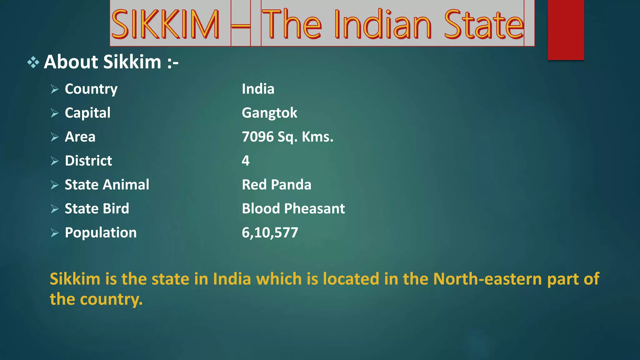 Sikkim - A state of India | PPT