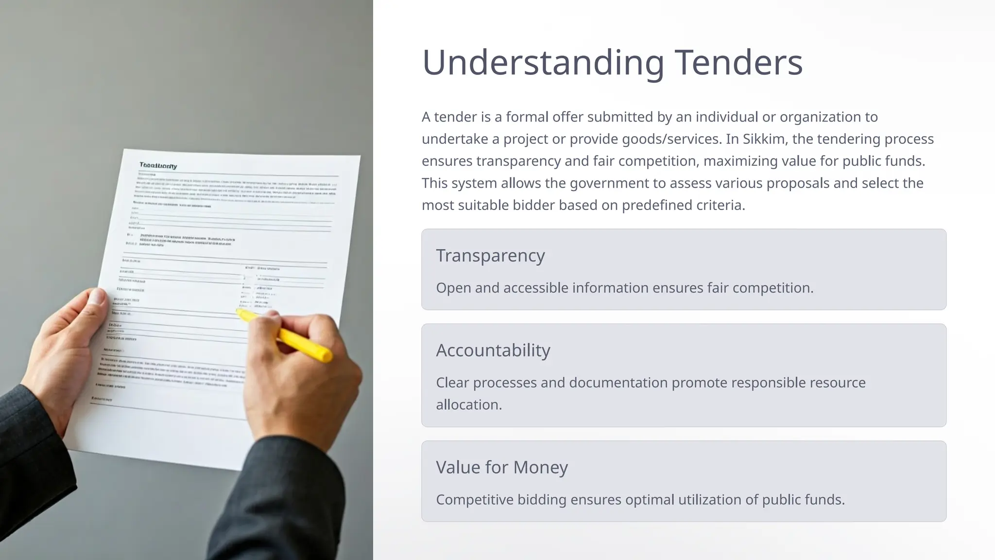 "Sikkim Tenders: Fueling Development Dreams" | PPTX