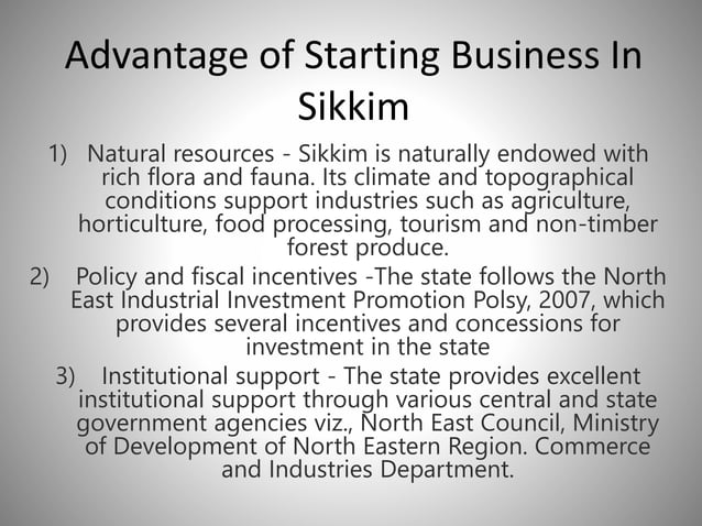 Sikkim buisness | PPT