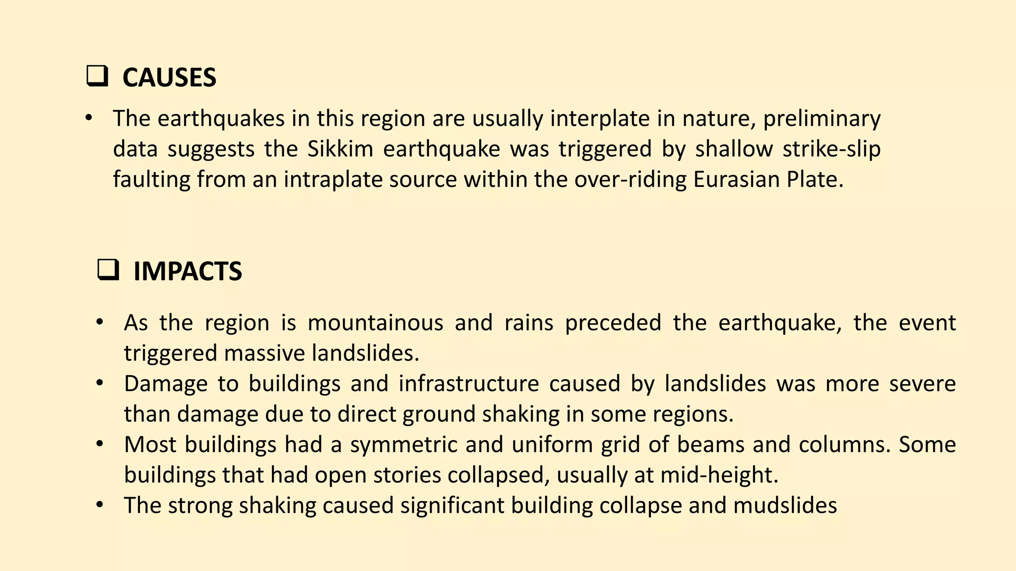 Short note on Sikkim earthquake 2011 | PPTX