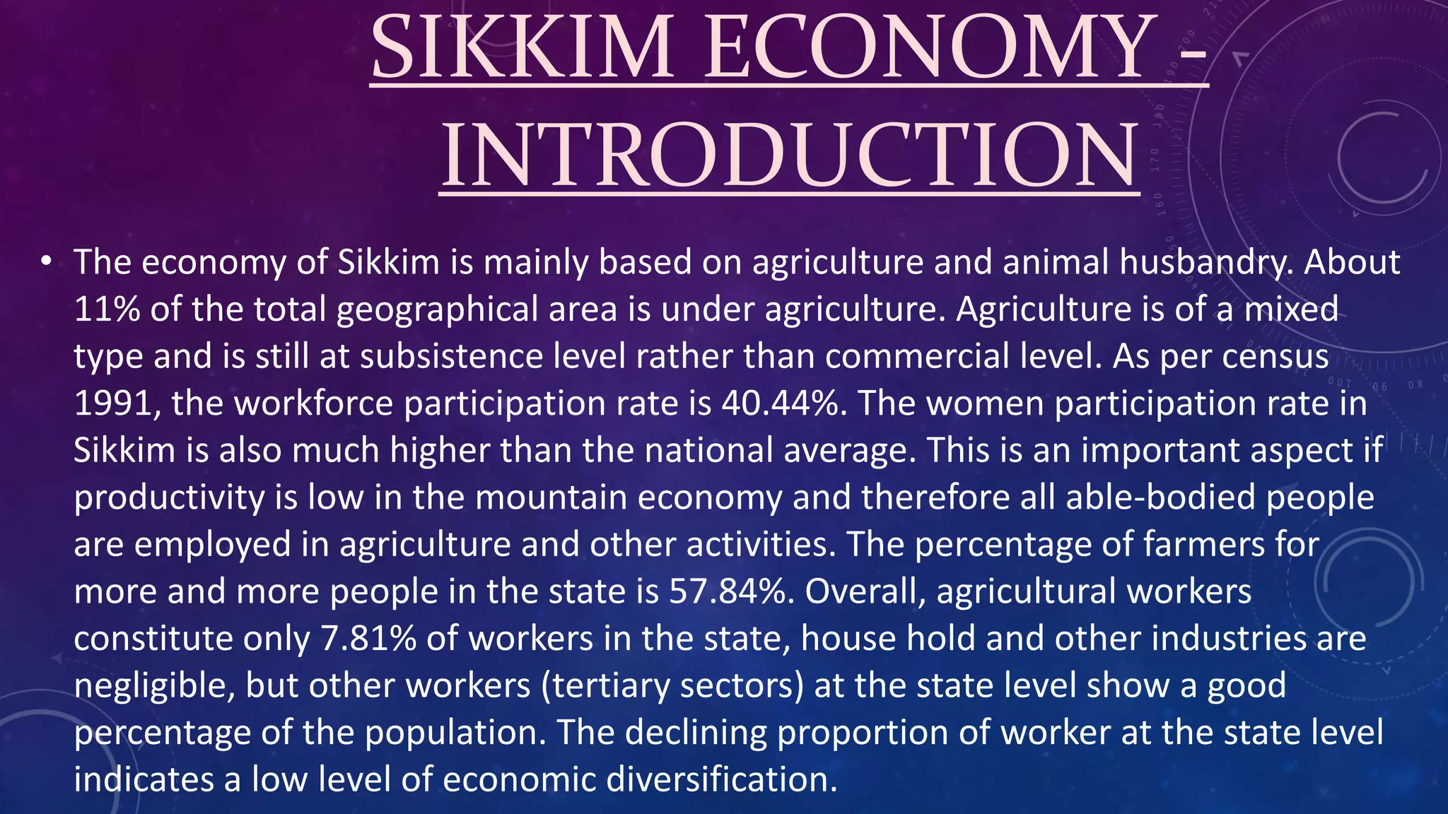 Sikkim Economy | Sikkim Economics Project | PPTX