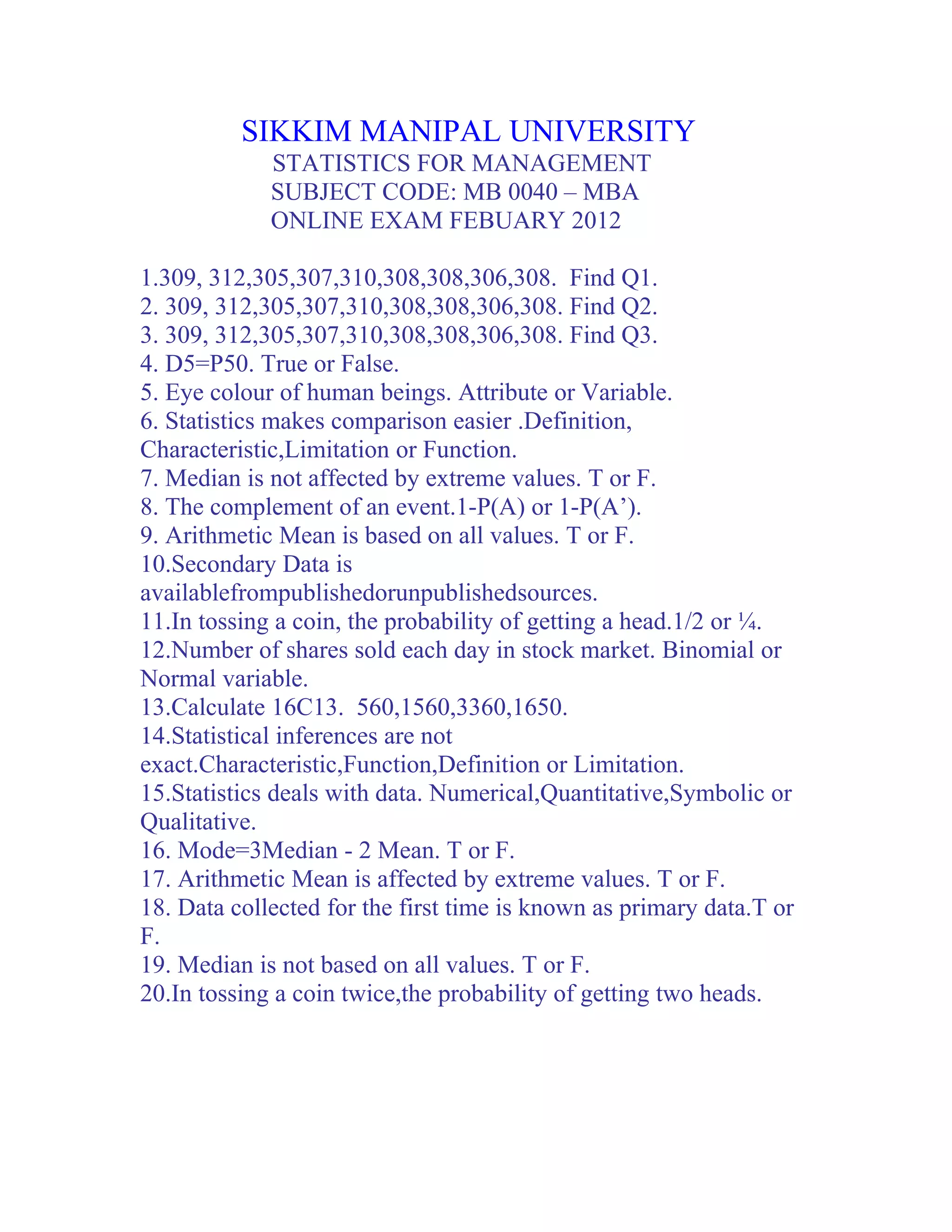 Sikkim manipal university | DOC