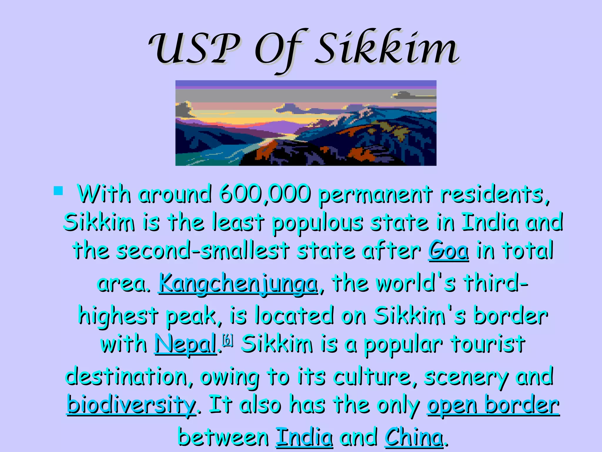 Sikkim ppt Art integrated project | PDF