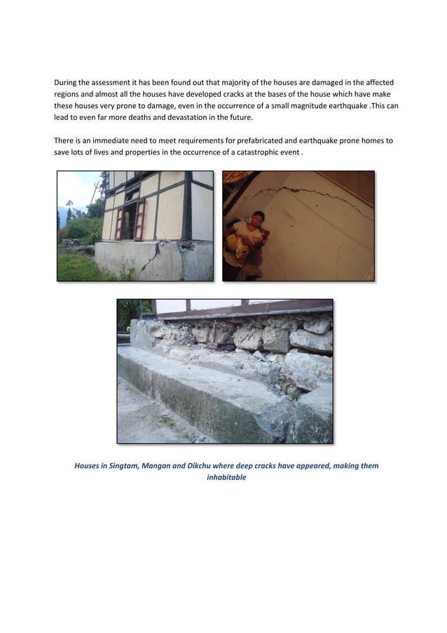 Sikkim Earthquake Situation Report 2011 cdrn | PDF | Civil Engineering Industry | Industries