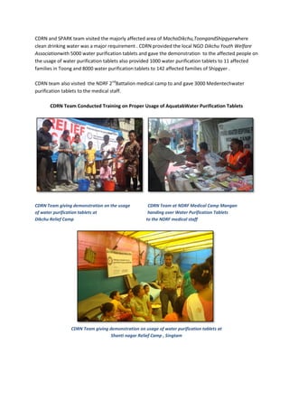 Sikkim Earthquake Situation Report 2011 cdrn | PDF