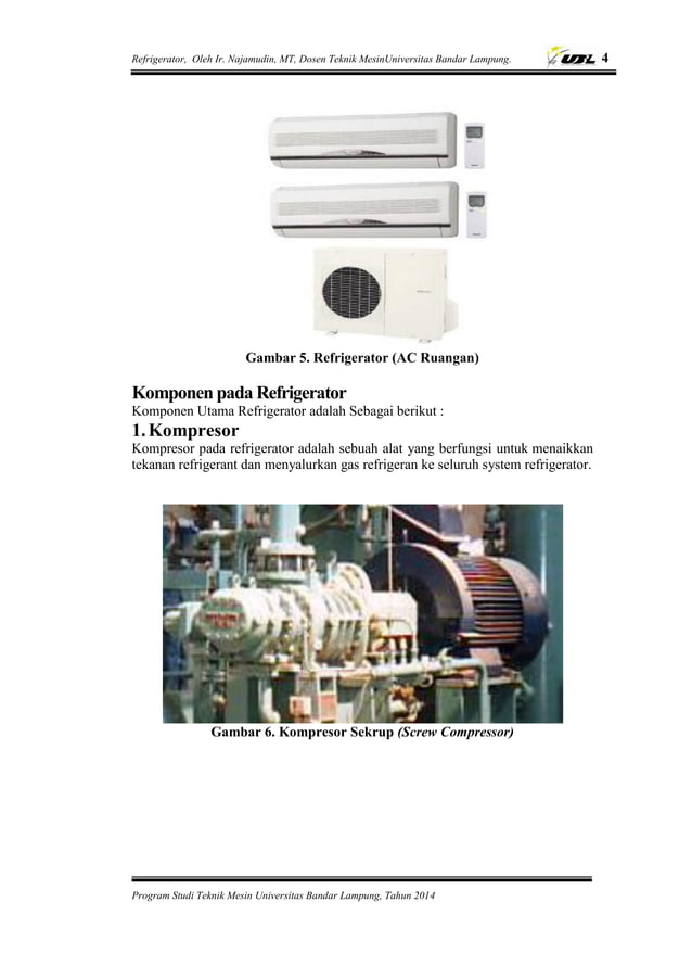 Siklus dasar dan konsep teknik pendingin pada sistem kerja mesin pendingin (refrigerator), Oleh ...