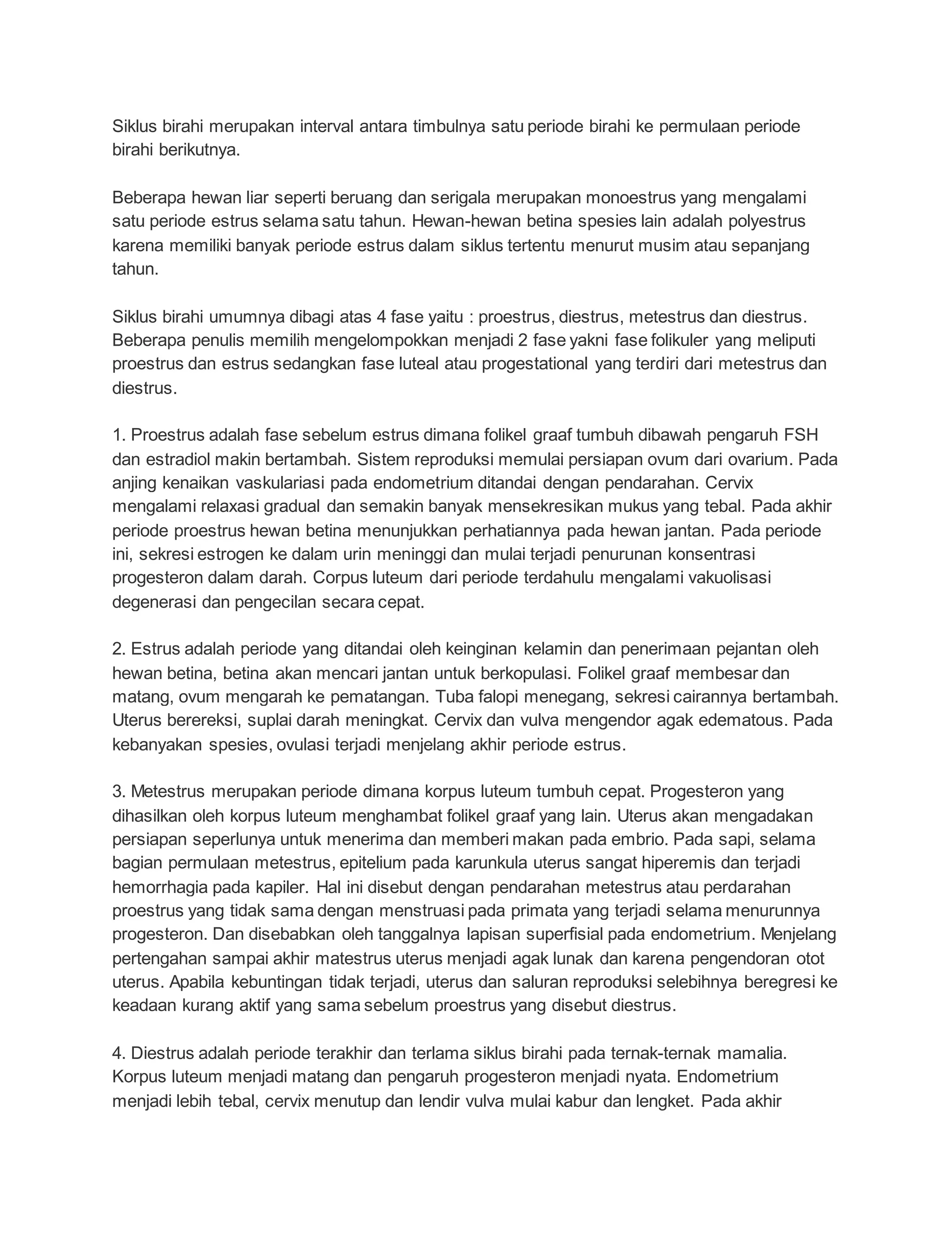 Siklus estrus | DOCX