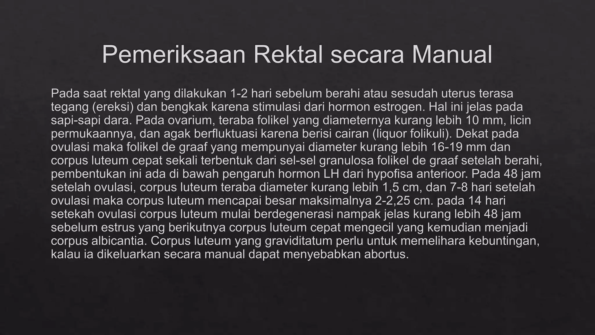 Siklus estrus pada sapi (kelompok 2) | PPTX