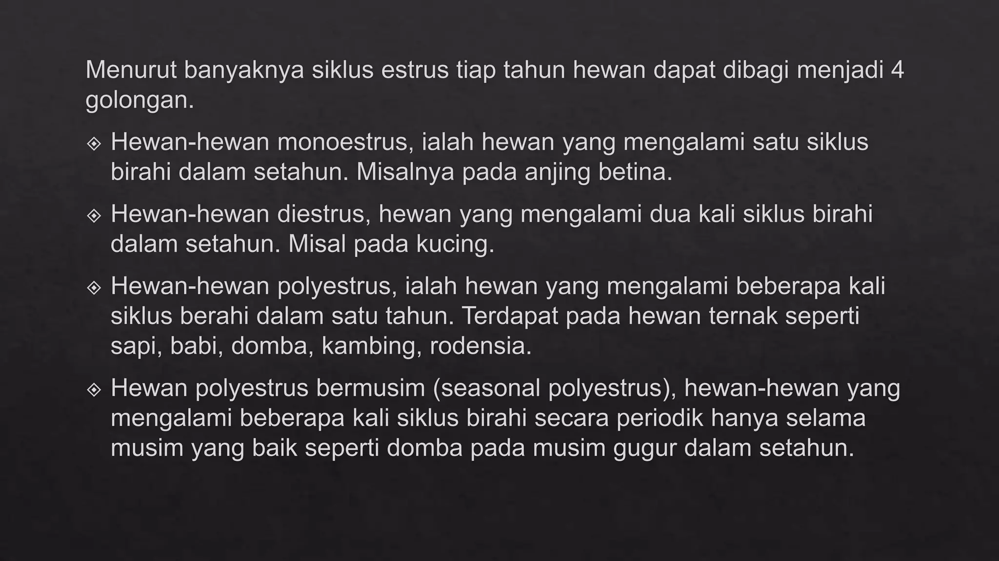 Siklus estrus pada sapi (kelompok 2) | PPTX
