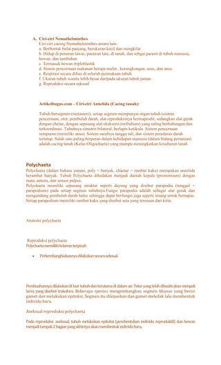 Siklus hidup obelia | DOCX