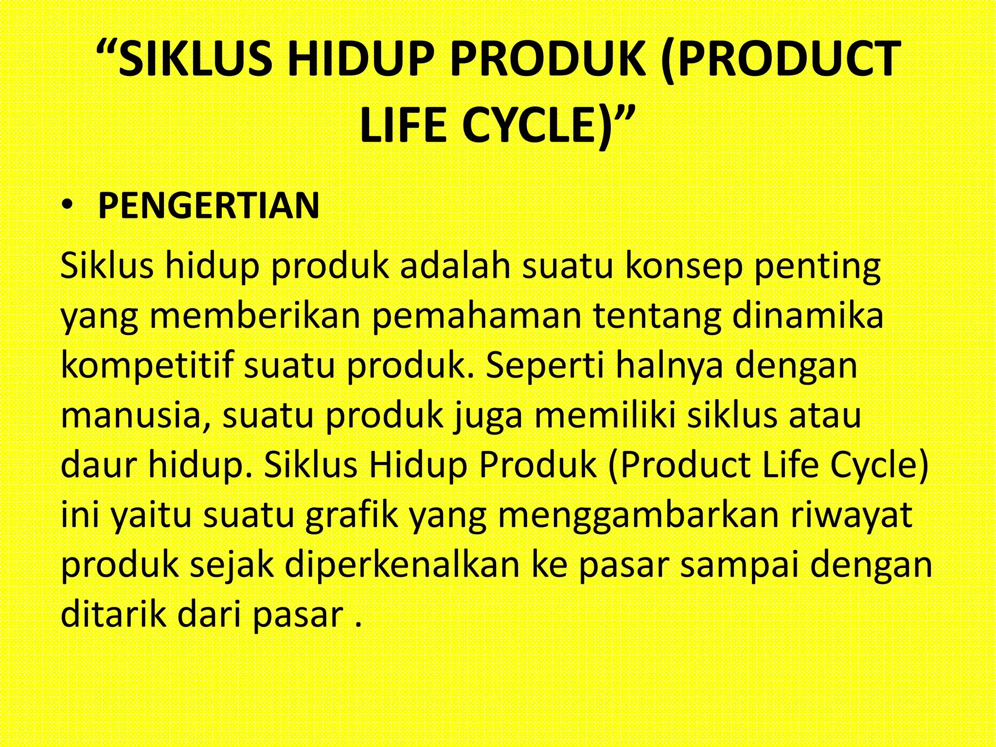 Siklus hidup produk | PPTX