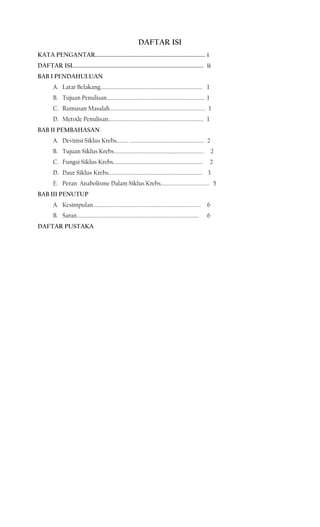 Siklus krebs AKPER MUNA | DOCX