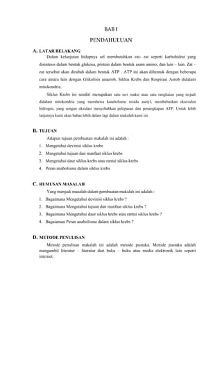 Siklus krebs AKPER MUNA | DOCX