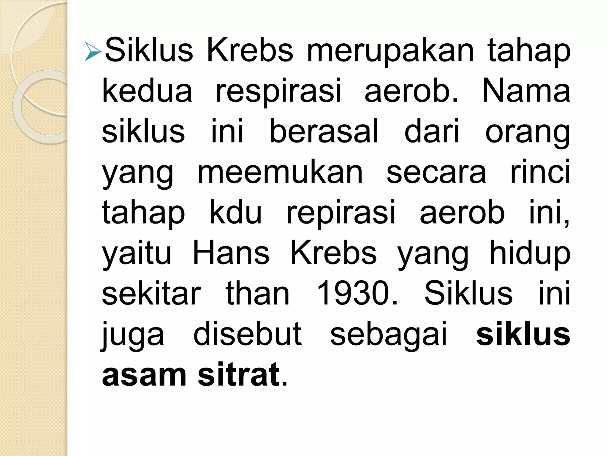 Siklus krebs | PPTX